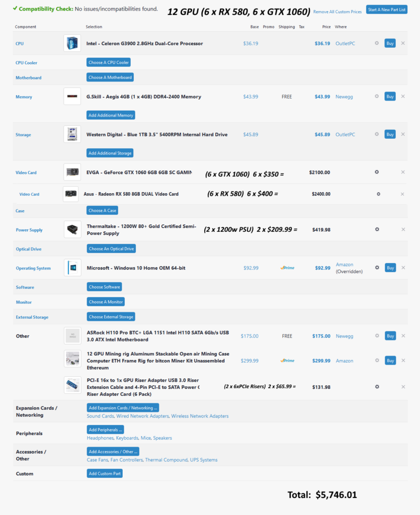 Mining Rig Specifications – ETHER Mining Company